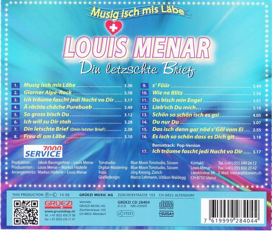 Musig Isch Mis Läbe von Louis Menar - CeDe.ch