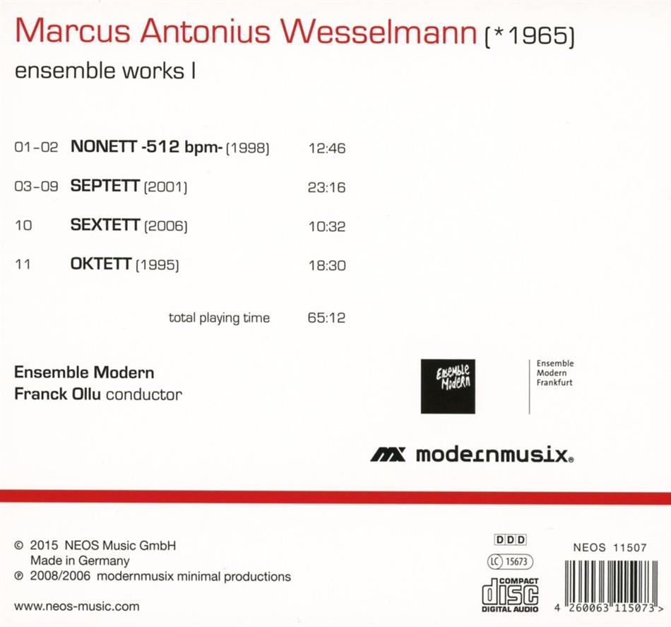 Ensemble Works I by Marcus Antonius Wesselmann, Franck Ollu & Ensemble Modern - CeDe.ch