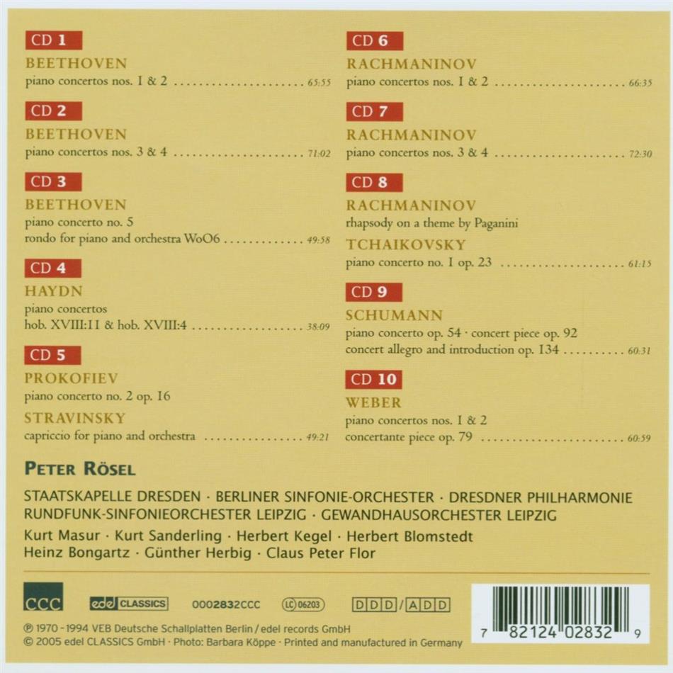Piano Concertos (10 CDs) von Peter Rösel & Various - CeDe.ch