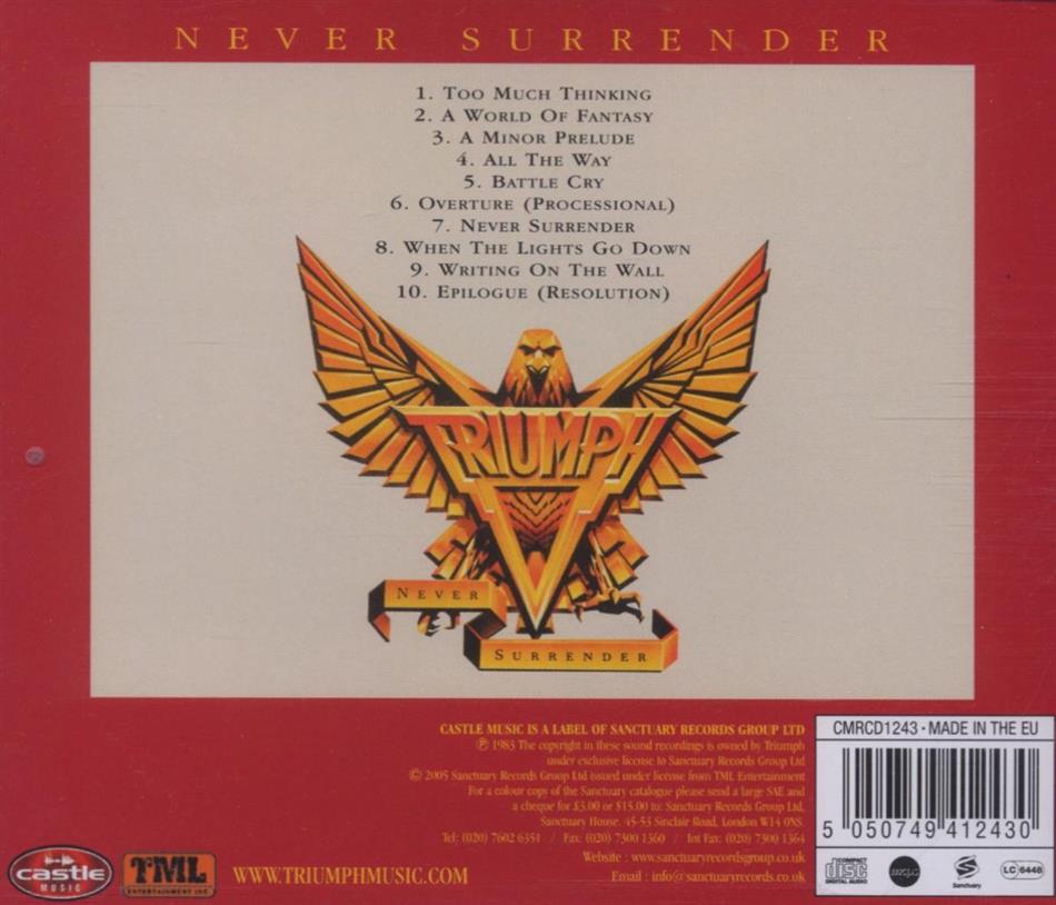 Never Surrender (Remastered) von Triumph - CeDe.ch