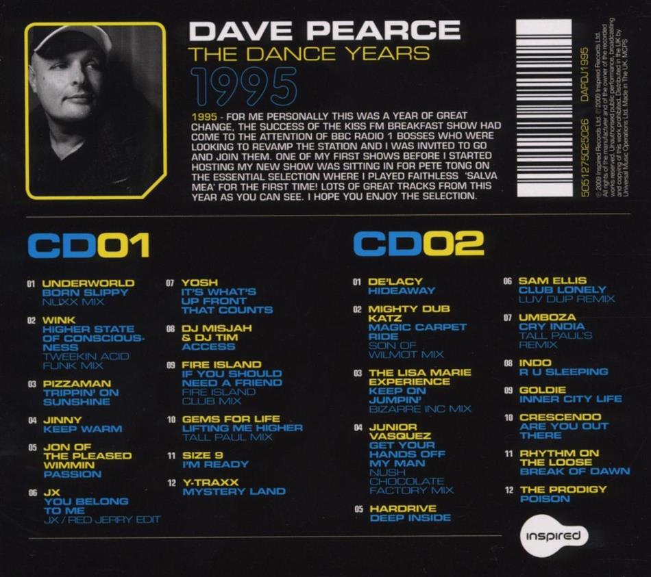 Dance Years 1995 (2 CDs) von Dave Pearce - CeDe.ch