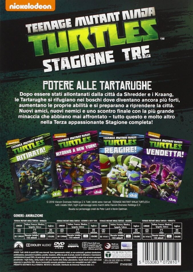 Teenage Mutant Ninja Turtles 3 Dvd Cover