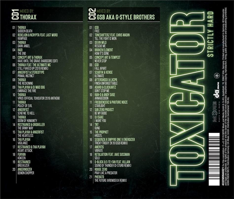 Toxicator 2019 (2 CDs) - CeDe.ch