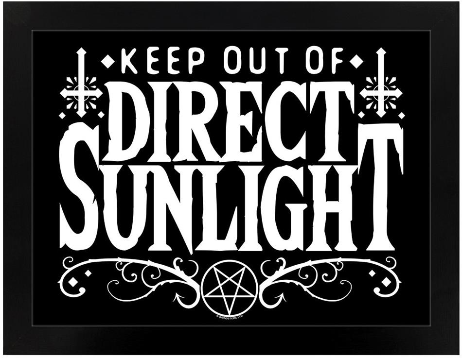 Keep Out of Direct Sunlight - Wooden Framed Print - CeDe.ch