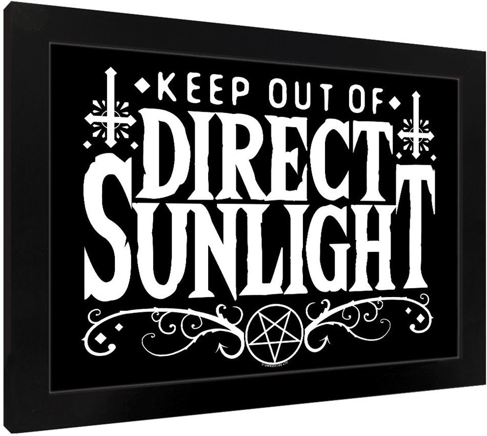 Keep Out of Direct Sunlight - Wooden Framed Print - CeDe.ch