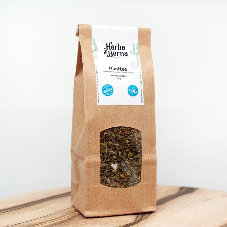 Herba di Berna Hanftee 50g - CBD-Tee mit purem Hanfgeschmack - CeDe.ch