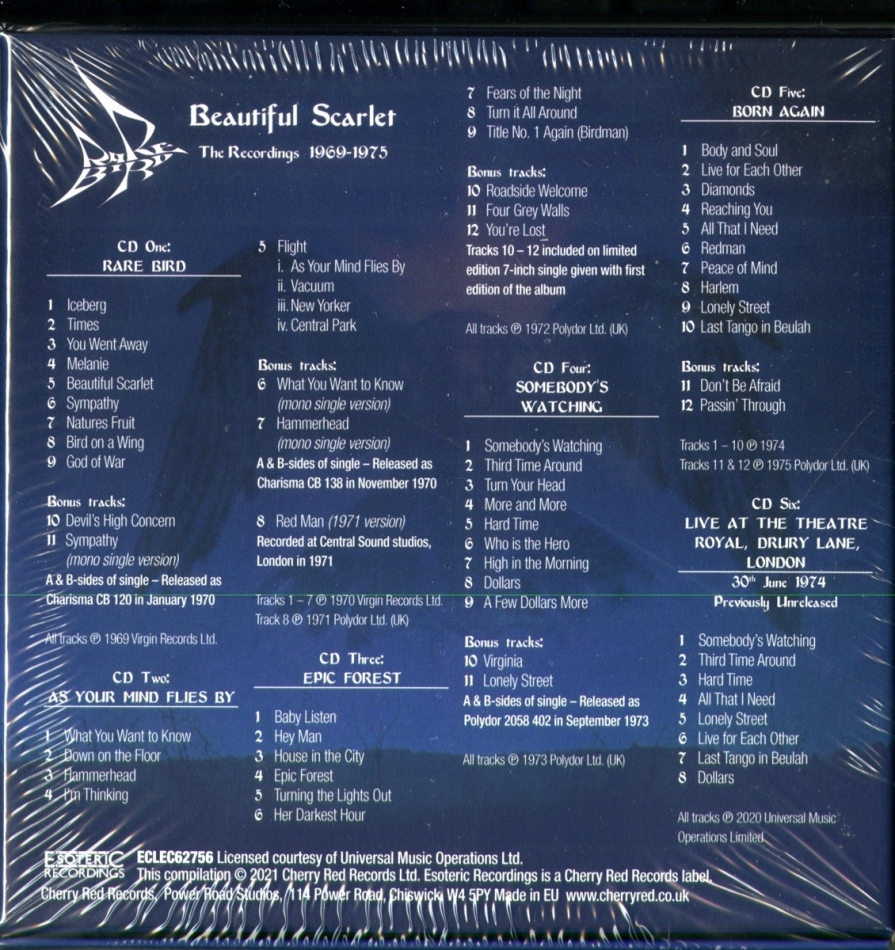 Beautiful Scarlet (6 CDs) von Rare Bird - CeDe.ch