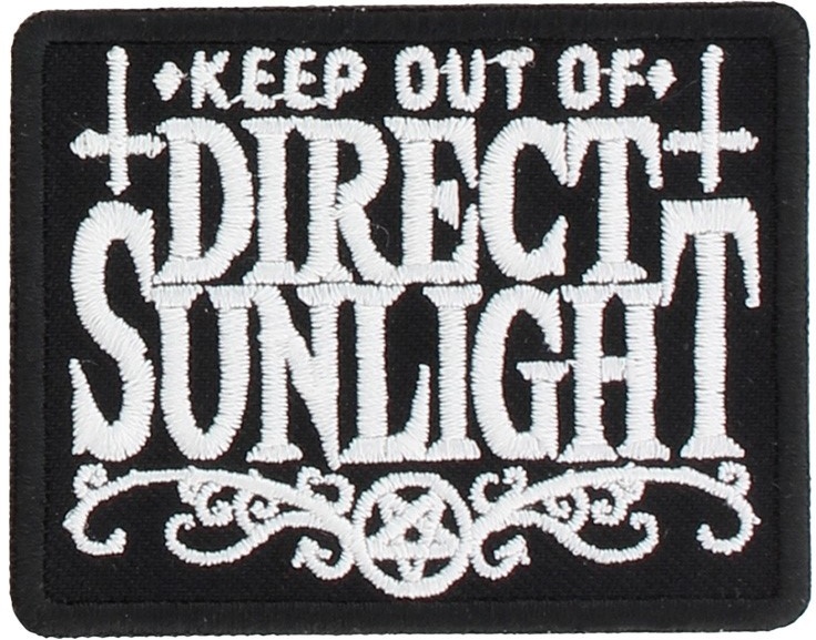 Keep Out of Direct Sunlight - Iron On Patch - CeDe.ch