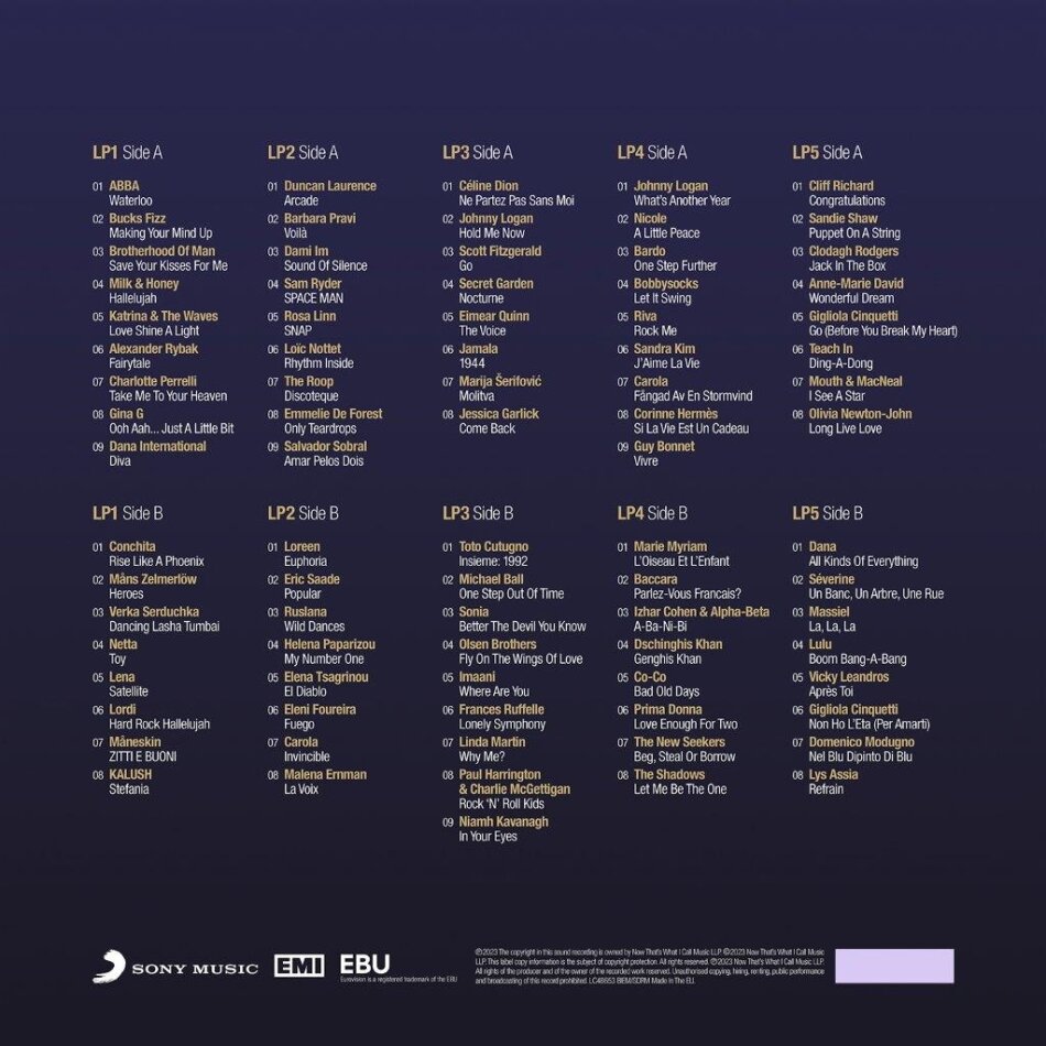 Now That's What I Call Eurovision Song Contest (Transparent Vinyl, 5 ...