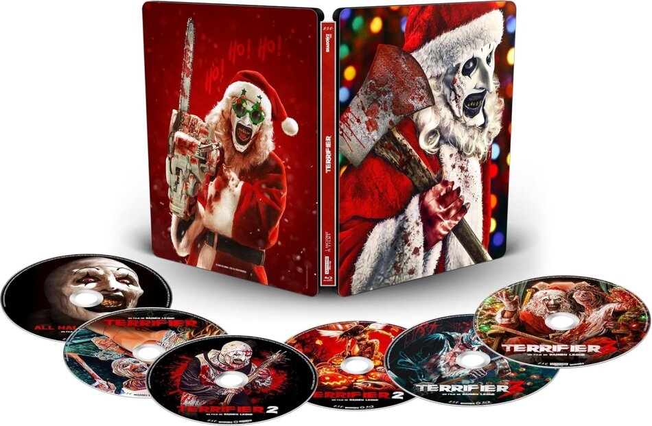 Terrifier 1-3 & All Hallow's Eve Édition Limitée, Steelbook, 3 4K Ultra ...